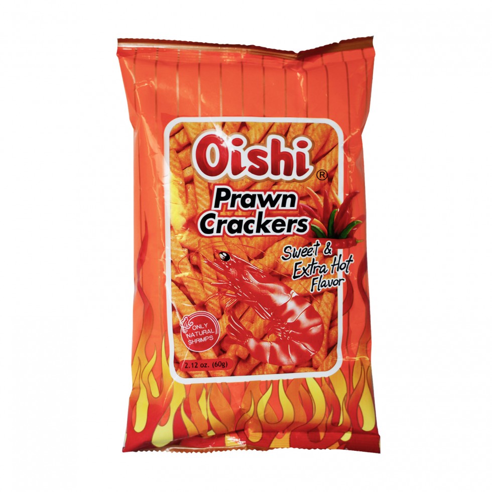 Oishi Prawn Crackers Sweet&extra Hot Flavor 60g | Shopee Philippines