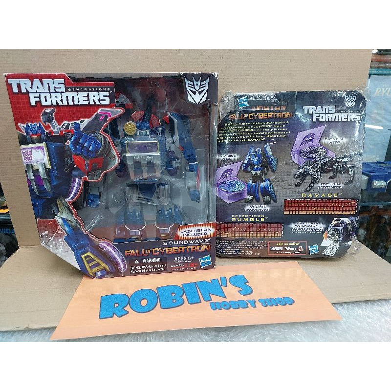 Transformers Generations Fall of Cybertron Soundwave Ravage Frenzy ...
