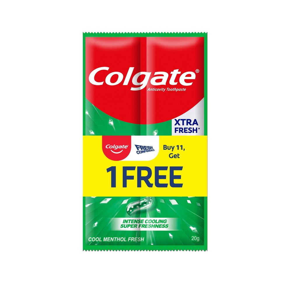 Colgate Toothpaste Cfc+cc Cool Menthol Fresh Sachet 11+1 22g | Shopee ...
