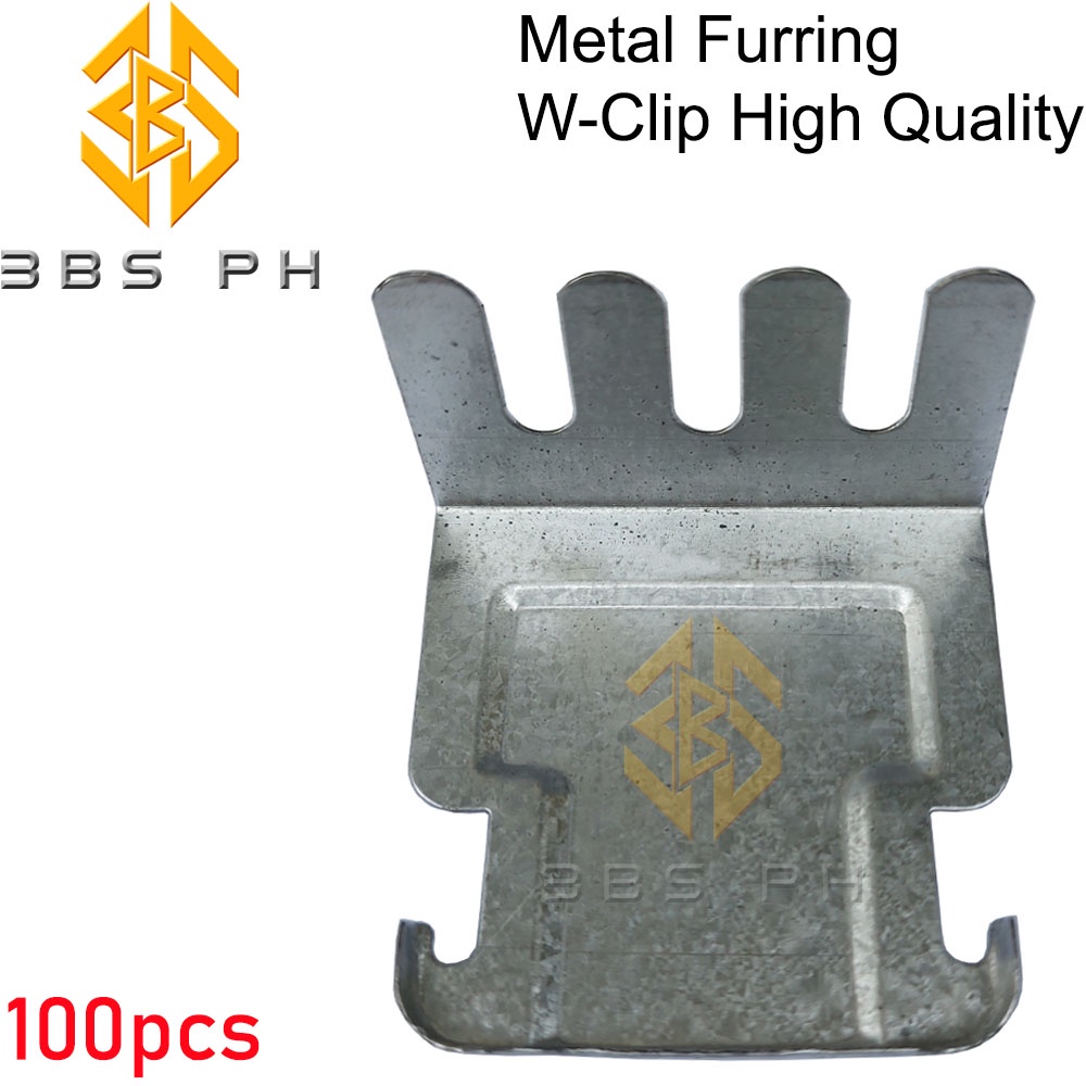 Metal Furring W Clip Heavy Duty High Quality (100pcs) I 3BS | Shopee ...