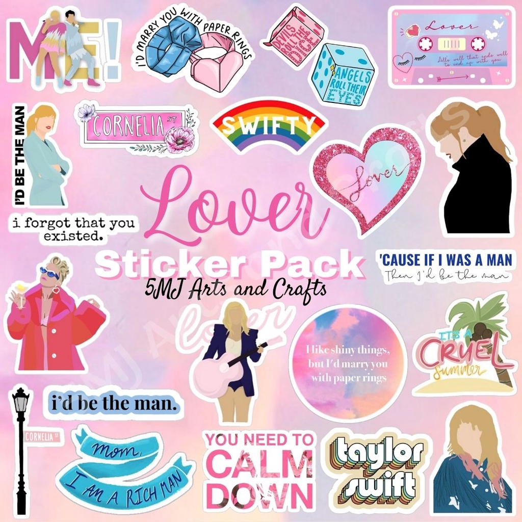 Taylor Swift Lover Inspired Stickers for Journals and Scrapbooks (Fan ...