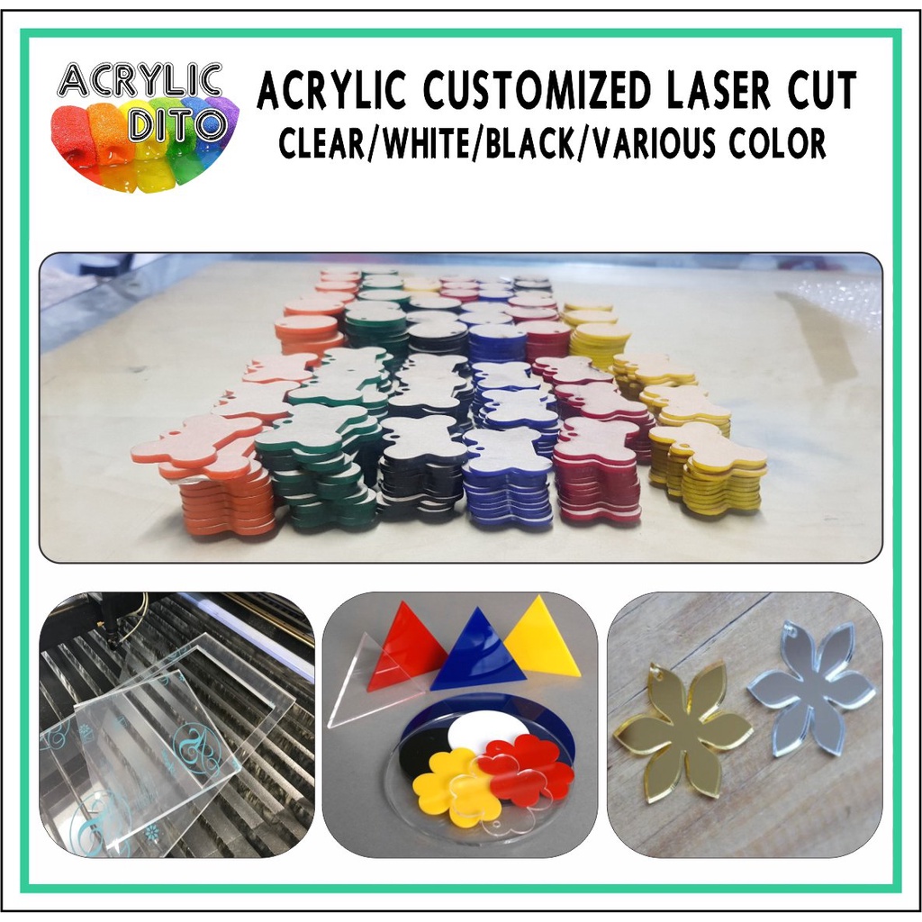 Customized Shape Acrylic Cut / Clear White Black & Various Color ...