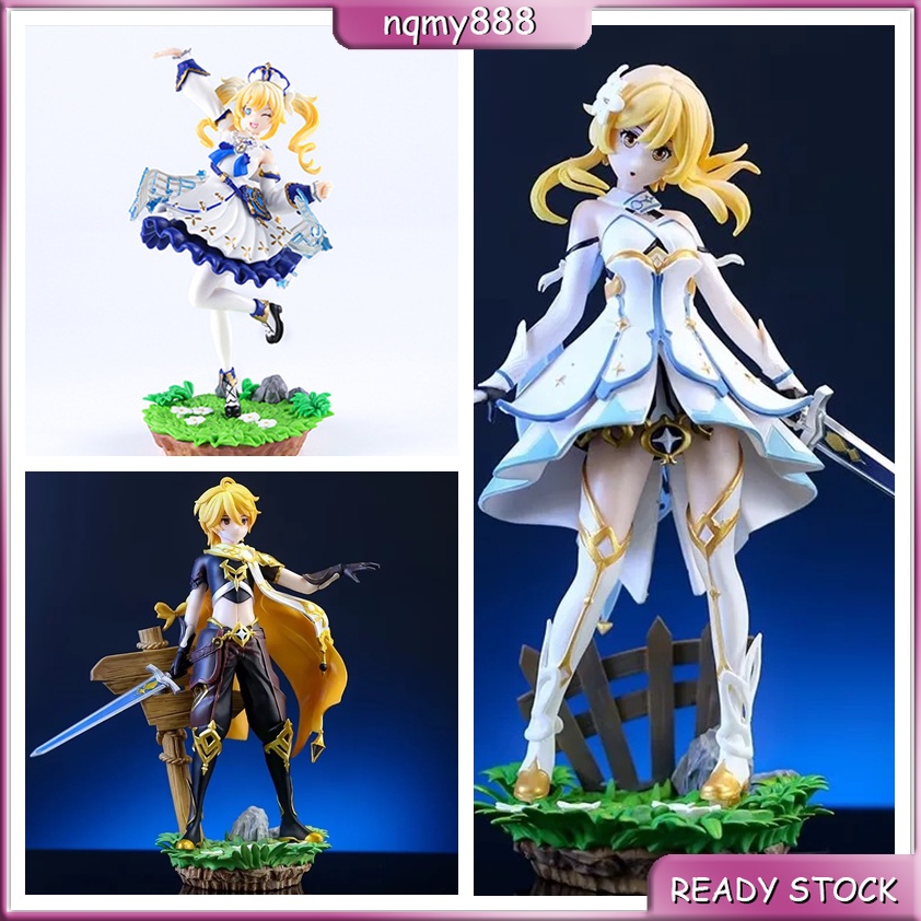 Genshin Impact Traveller Lumine Aether Barbara Gunnhildr Action Figure ...