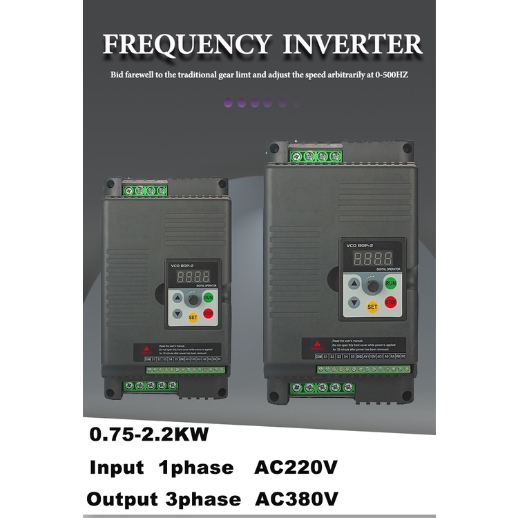 AC Driver Inverter Variable Frequency Drive VFD 0.75-2.2KW Frequency ...