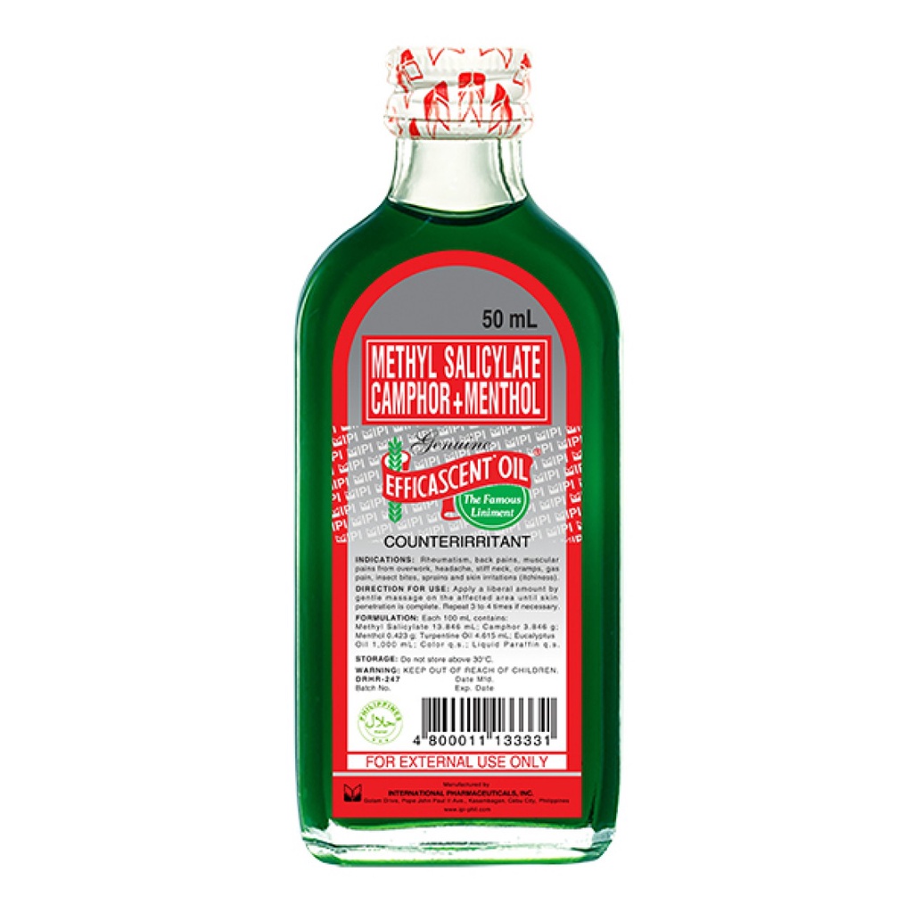 Efficascent Oil Regular (Counterirritant) 50ml | Shopee Philippines