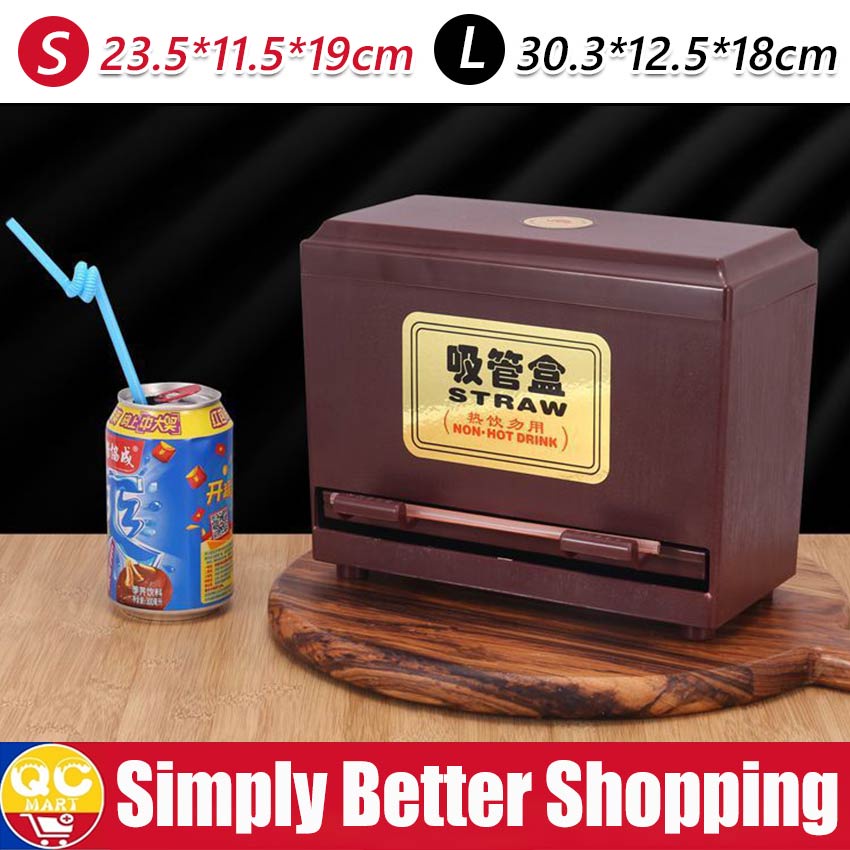 Straw Dispenser Holder Container Box Storage Drinking Pencil Straws ...