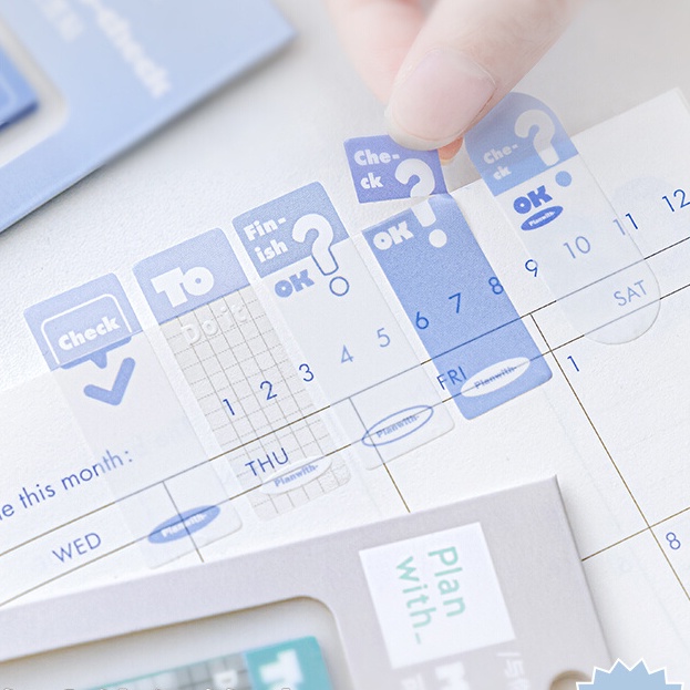 Cdaily|Tearable Plan Stickers Task Memo Sticky Notes Index Label ...