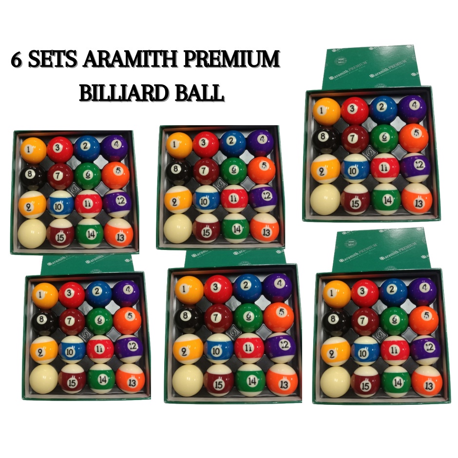 6 Sets of Aramith Premium Billiard Ball/Bola ng Bilyaran | Shopee ...