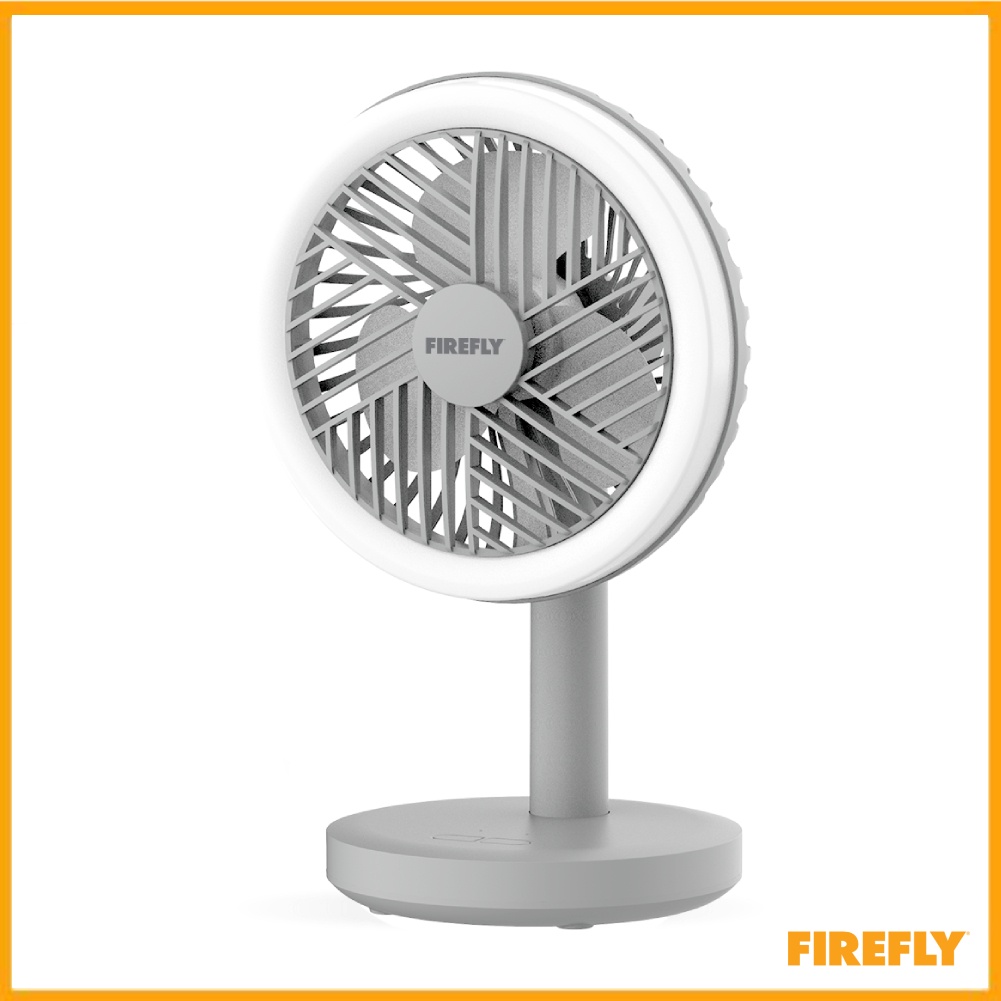 Firefly Rechargeable Mini Fan with Night Light - Gray - FEL657GY ...