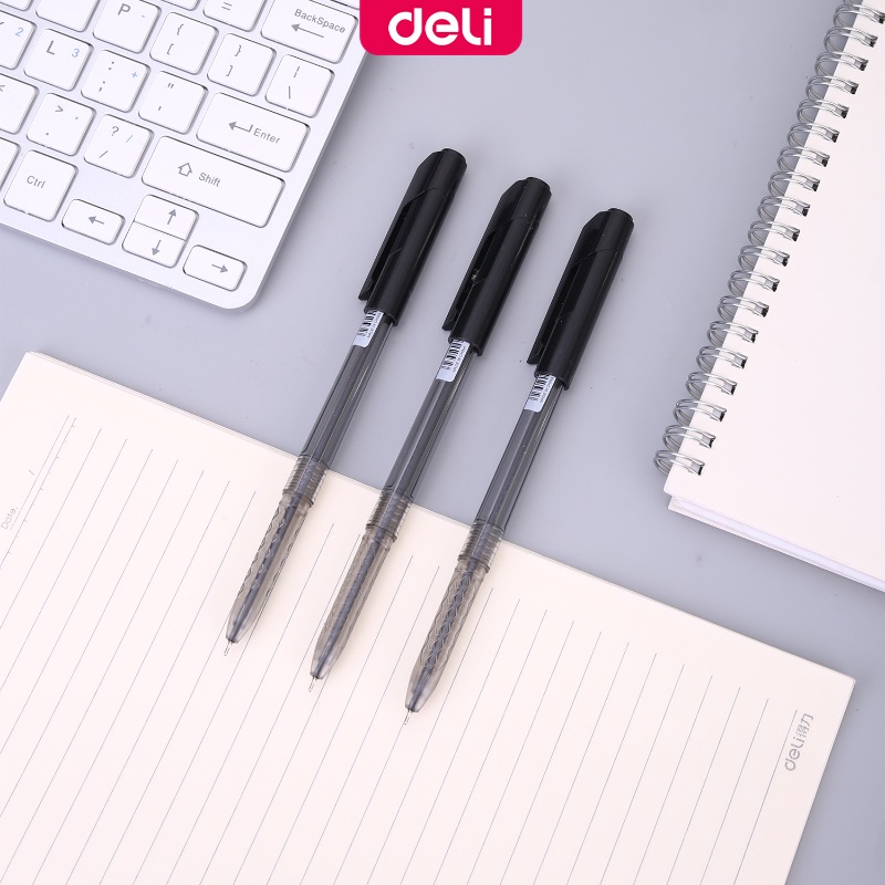 Deli 1PC Arrow Ballpoint Ballpen 0.7mm Black EQ00920 | Shopee Philippines
