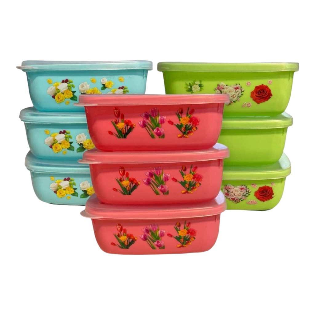 Food Storage 3 Pcs Plastic Food Keeper Rectangular Keeper Container ...