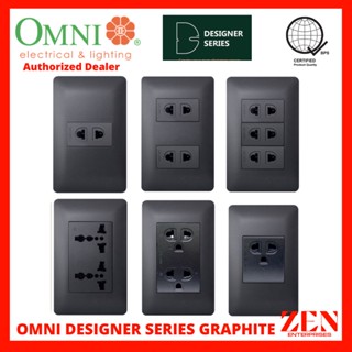 Omni Designer Series GRAPHITE Universal Outlet Sets (1GANG, 2GANG ...