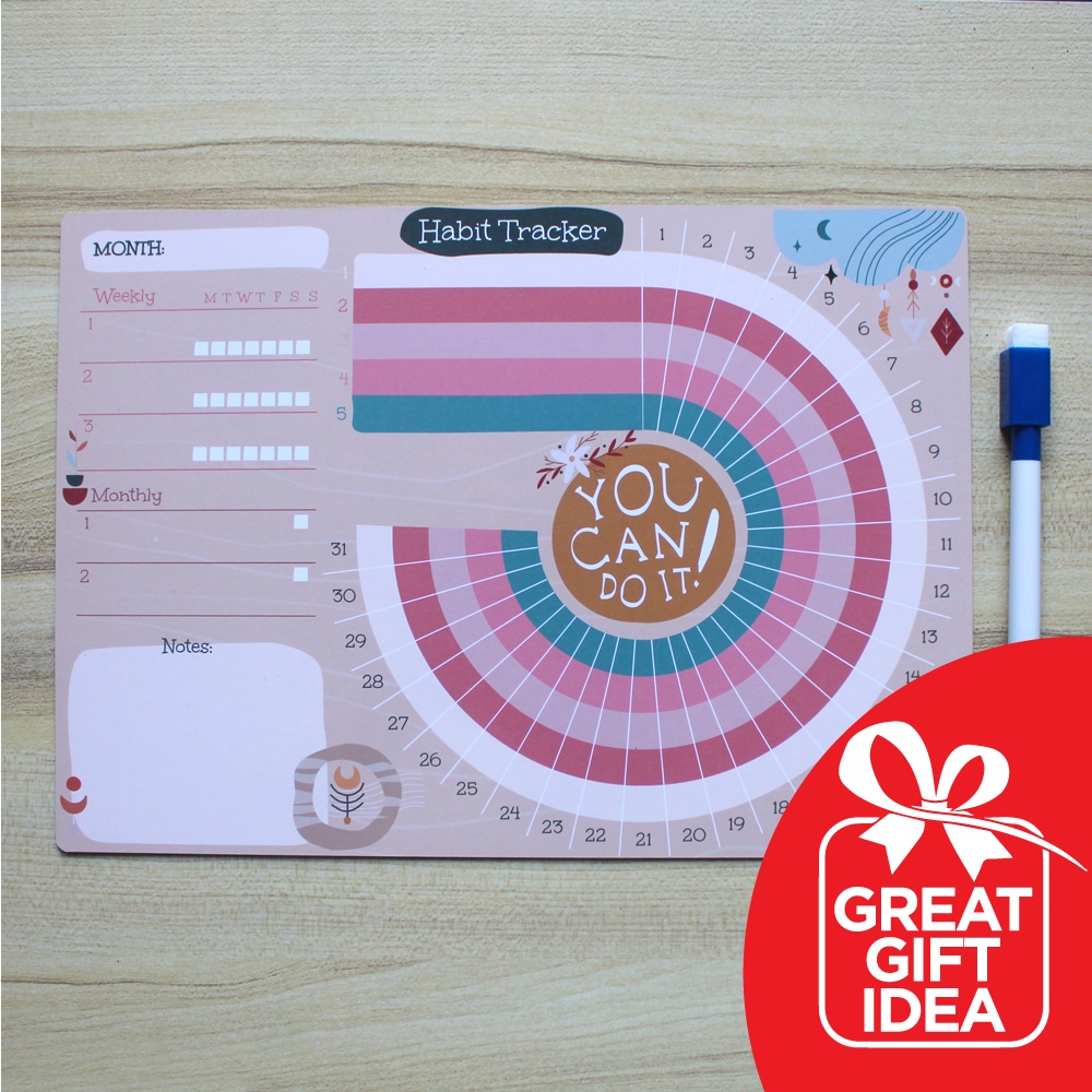 HABIT TRACKER PLANNER (Erasable, Magnetic) | Shopee Philippines