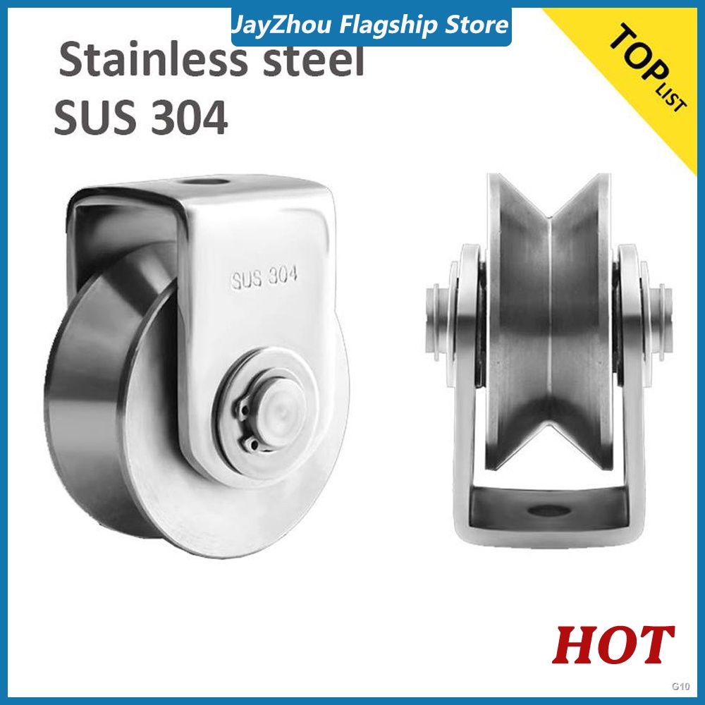 Heavy Duty 2 inches V Groove Pulley Gate Roller Wheel V Type Sliding ...