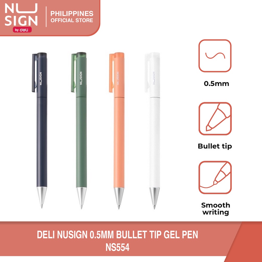 Deli NS554 NuSign 0.5mm Bullet Tip Gel Pen [79NS554] | Shopee Philippines