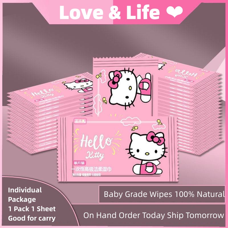 HelloKitty 10pcs Mini Wipes Wet Wipes Makeup Removing Wipes Wipes 1 ...