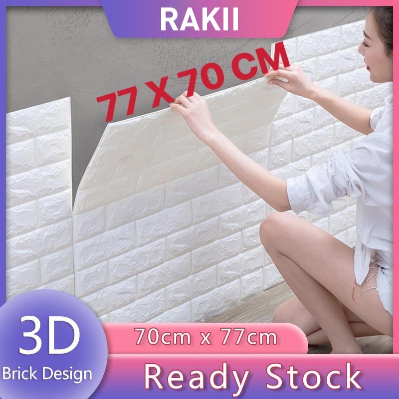 BIG SIZE 3D Wallpaper Brick Design PVC Wallpaper Foam Wall Stickers For ...