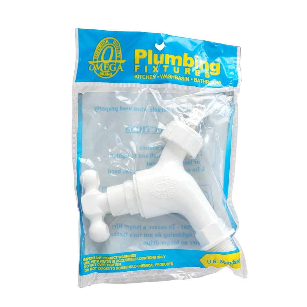 OMEGA Faucet Hose Bibb 1/2 pvc white | Shopee Philippines