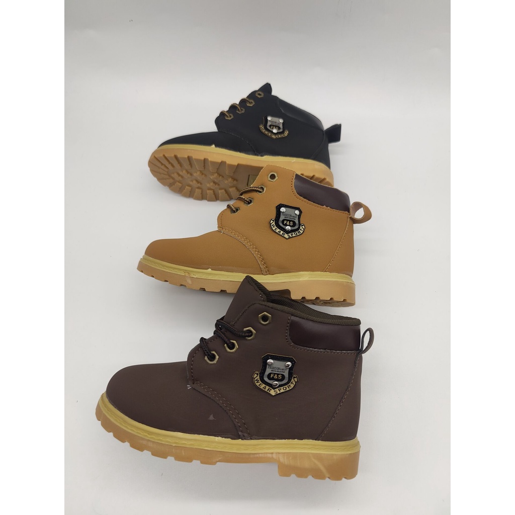 Martin boots new student leather short boots children's boots boys high ...