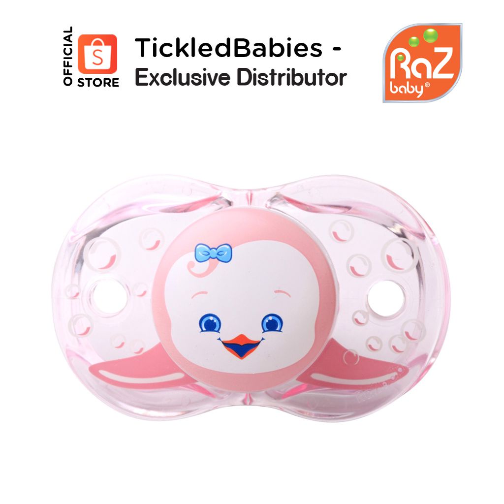 RaZBaby Keep-It-Kleen Pacifier - Reilly Pink Penguin ( raz baby infant ...