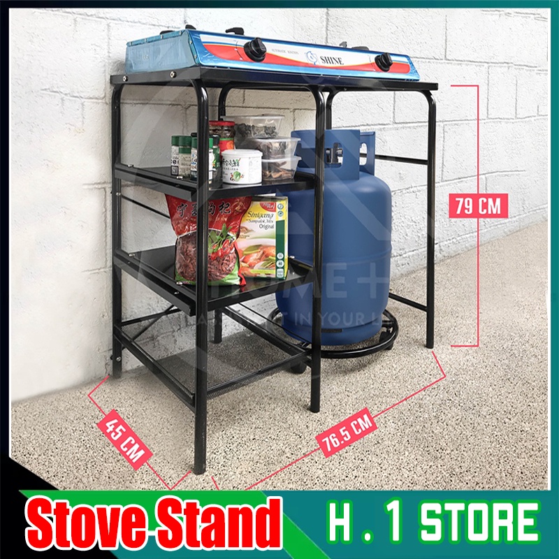 All Metal Gas Stove Stand with LPG roller Gas Rack Stove Rack Kitchen ...