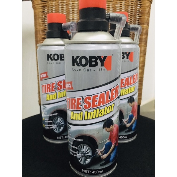 Koby Tire Sealer and Inflator (450ml) | Shopee Philippines