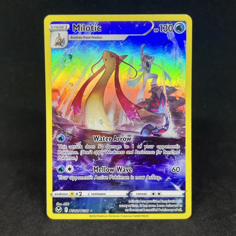 Pokemon TCG Milotic Character Rare TG02/TG30 2022 Sword & Shield Silver ...