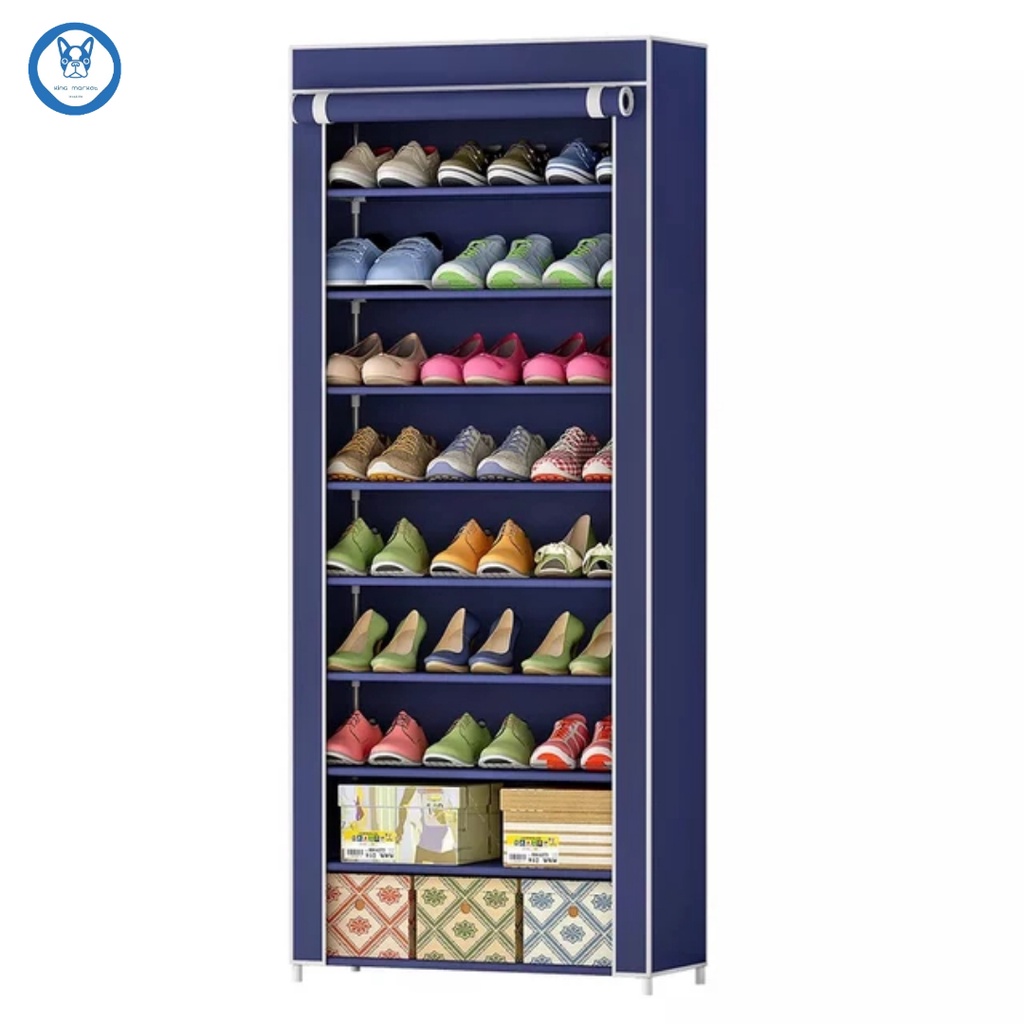 609 9-Layer Shoe Rack Assorted Color Organizer & Storage Plain Design ...