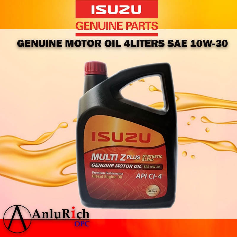 ISUZU Genuine Motor Oil Multi-Z Plus Synthetic Blend SAE 10W-30 4LITERS ...