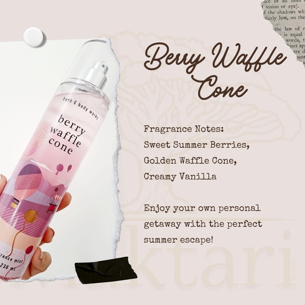 Bath & Body Works - Fragrance Mist - Berry Waffle Cone - 236mL | Shopee ...