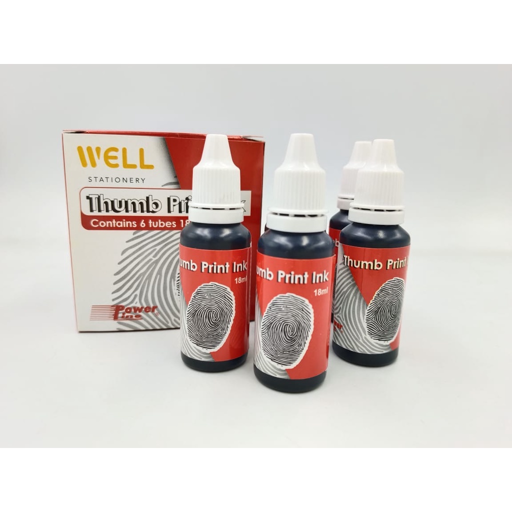 Thumb Print Ink 18ml / Black Ink Refill for Finger Print Set dakwat ...