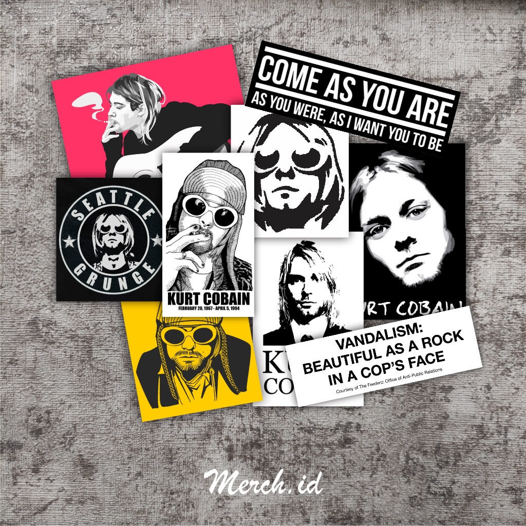 Kurt Cobain Nirvana Band Sticker/PACK Sticker | Shopee Philippines