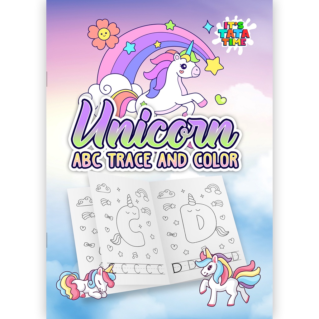 Unicorn Coloring Book - ABC Alphabet Trace and Color For Children ...