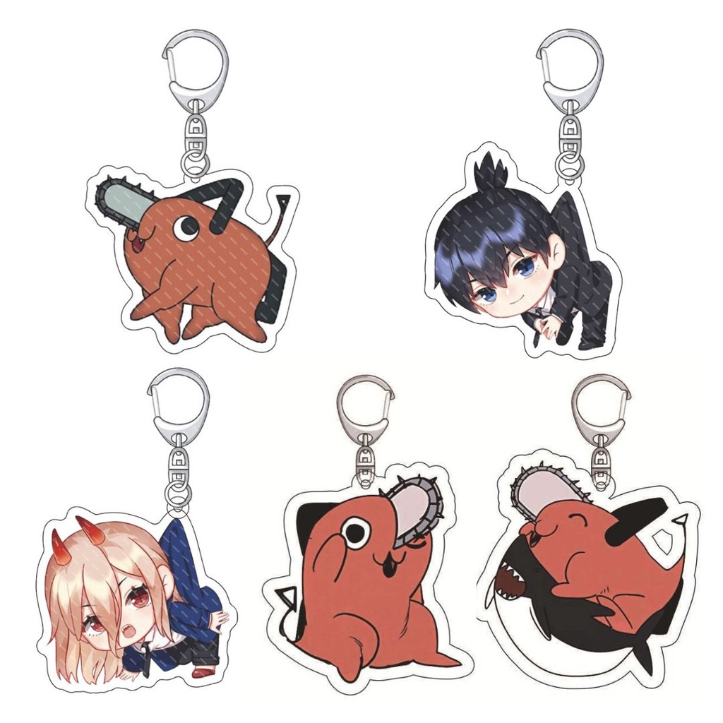 Pochita Chainsaw Man Acrylic Keychain Anime Manga Keychains Keychain ...