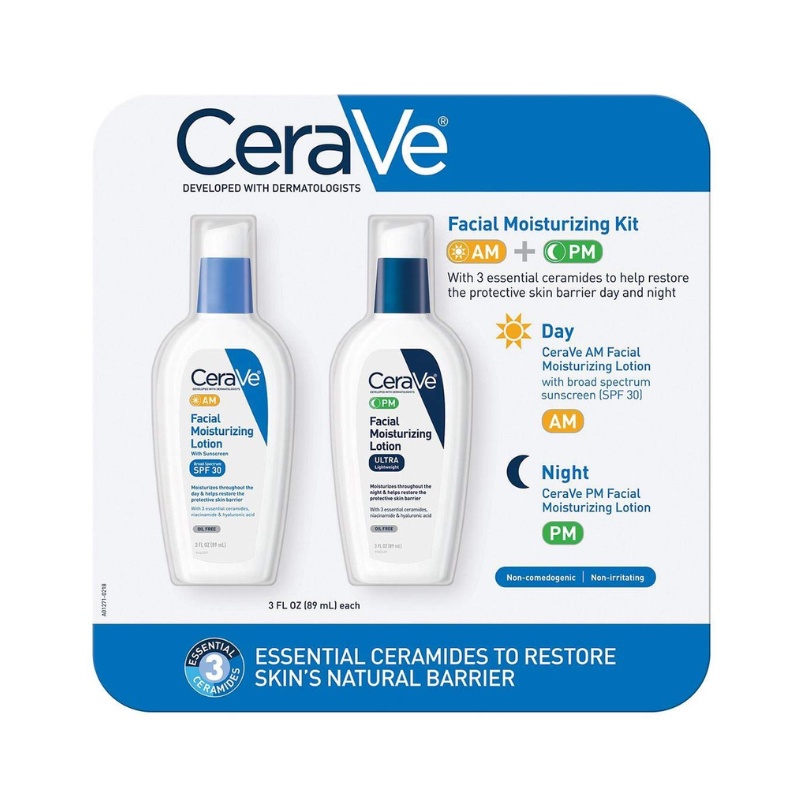 CeraVe Facial Moisturizing Lotion Kit AM/PM Bundle 3oz/89ml each ...