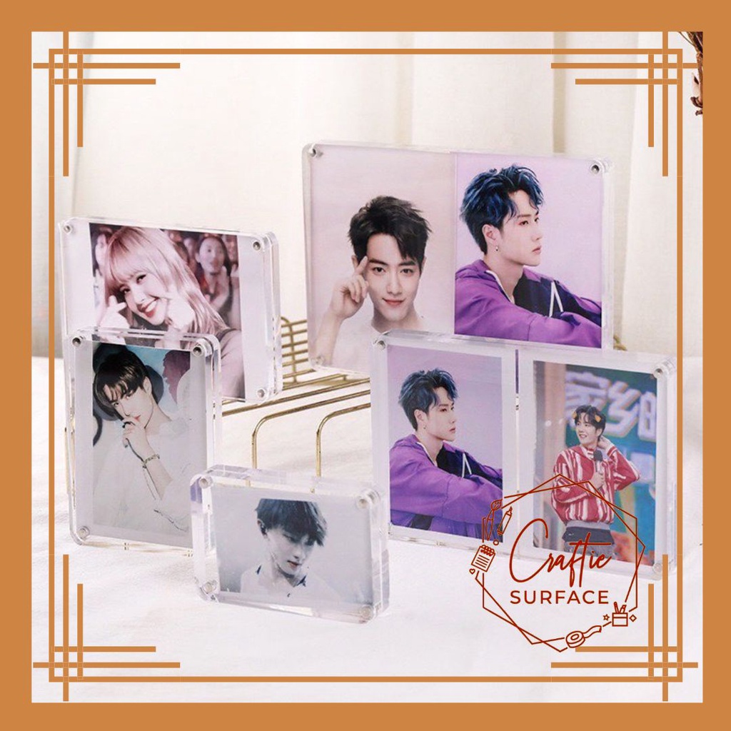 Magnetic Clear Acrylic PhotoCard Picture Frame Display Stand | Shopee ...