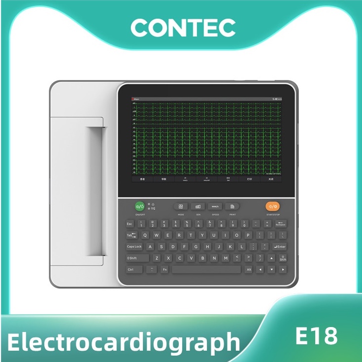 CONTEC E18 New Digital 12 Channel 18 lead Touch ECG Electrocardiograph, Interpretation with PC ...
