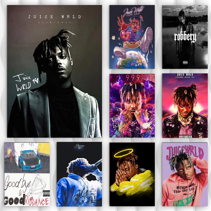 Rapper Juice Wrld Legends Never Die Music Album Cover Canvas Painting ...