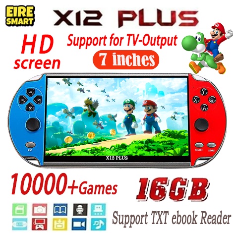 Retro Console Controller Game Console Player X12 Plus 7 Inch Players ...