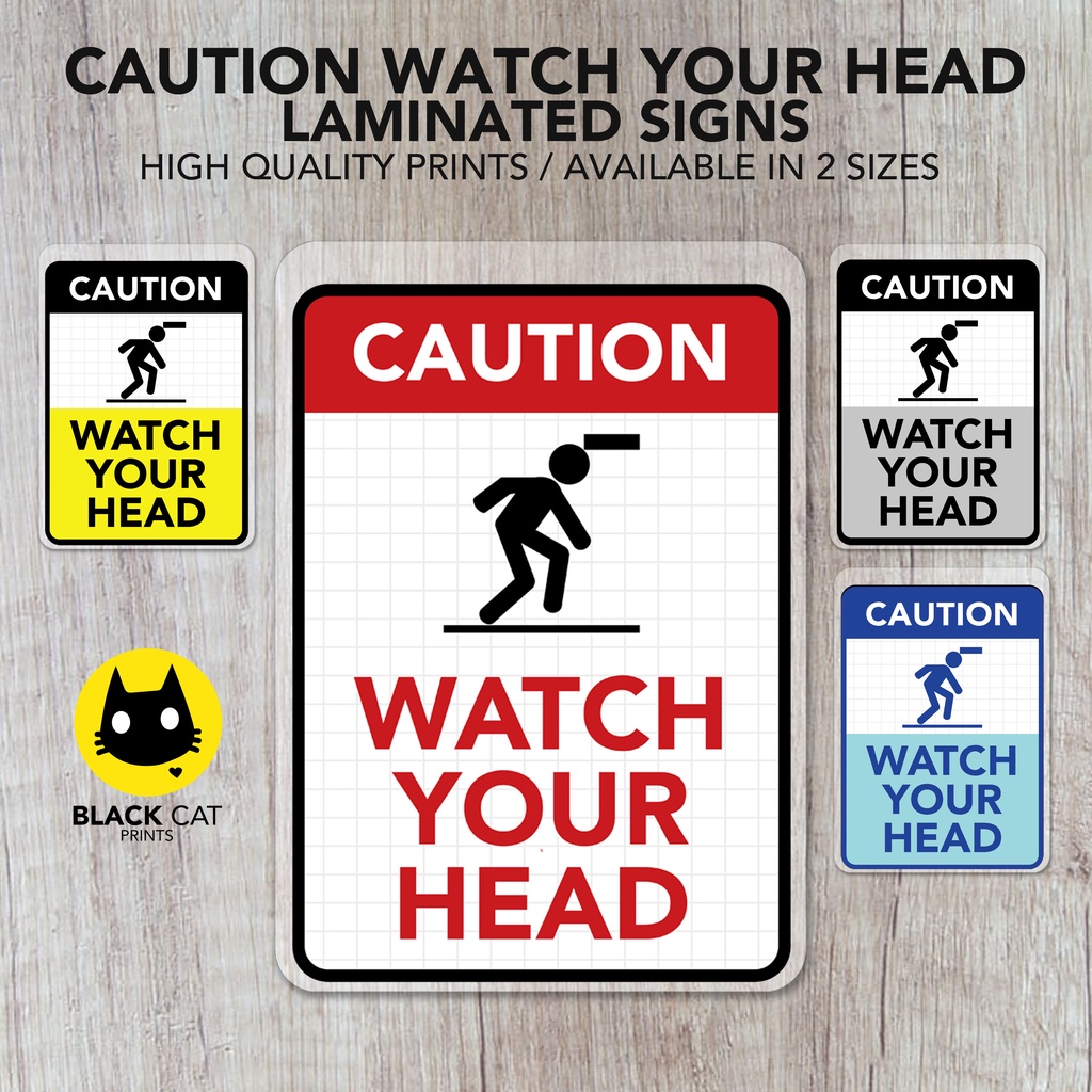Watch Your Head Caution Sign | Laminated Signage | Printed Sign ...