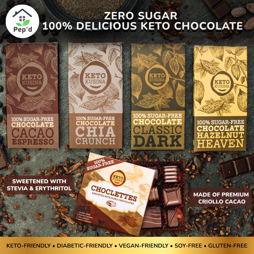 Keto Kusina Chocolate Bars & Choclettes (100% SUGAR-FREE/DIABETIC ...