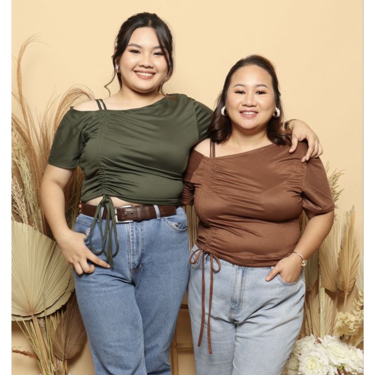 PLUS SIZE ISABEL STRING TOP (L-2XL) | Shopee Philippines