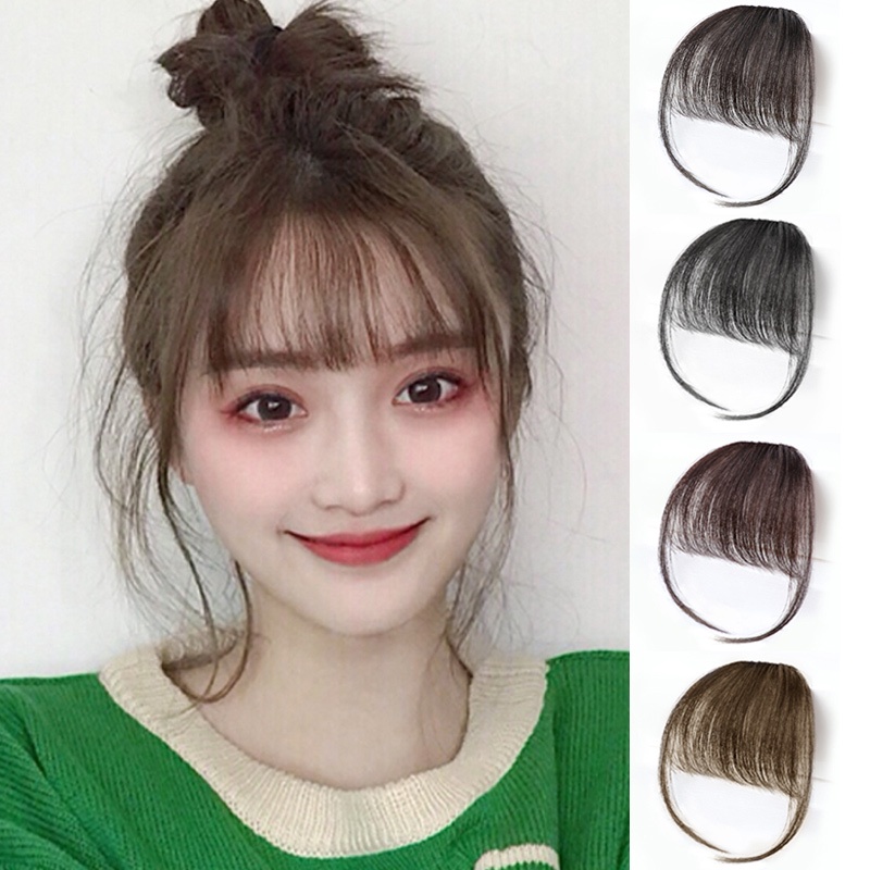 Natural Forehead Ins Hair Fake Fringes Air Bangs Wig Female Piece Real ...