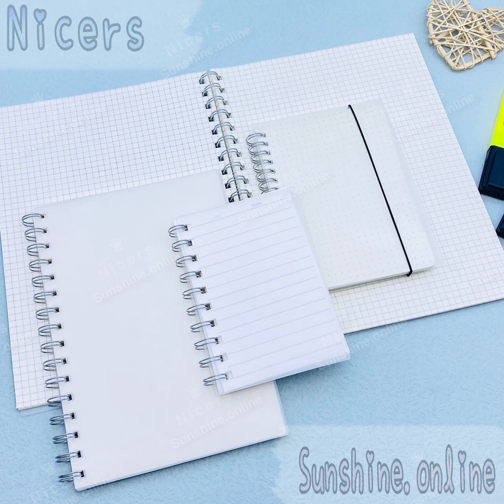 A6/A5/B5 Binder Notebook Line Dot Blank Grid Spring Notebook | Shopee ...