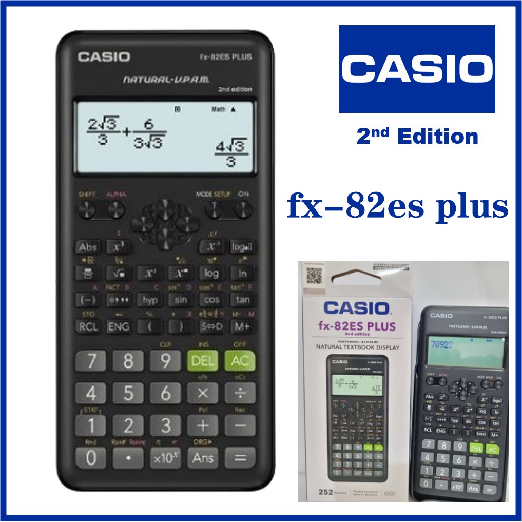 Casio fx-82ES PLUS 2nd Series - Non Programmable SCHOOL LAB Calculators ...
