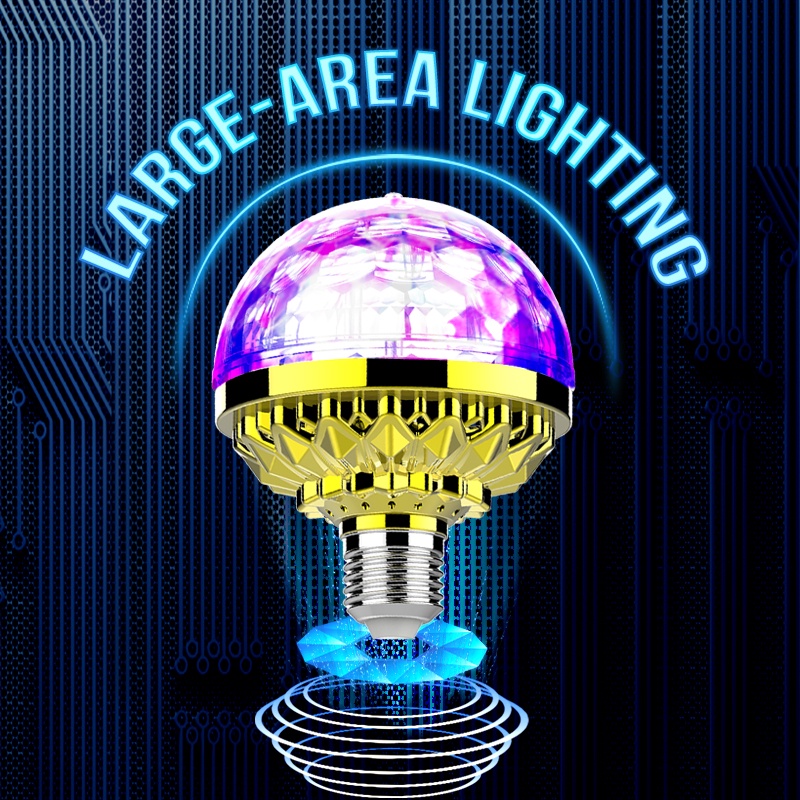 AMASCO Full color rotating lamp LED strobe Bulb Muilti Crystal Stage ...