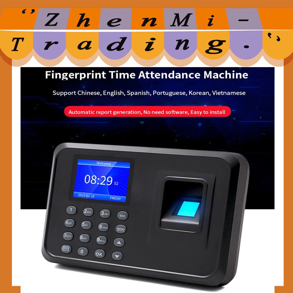 1 X F01 High Sensitivity Biometric Fingerprint Time Attendance | Shopee ...