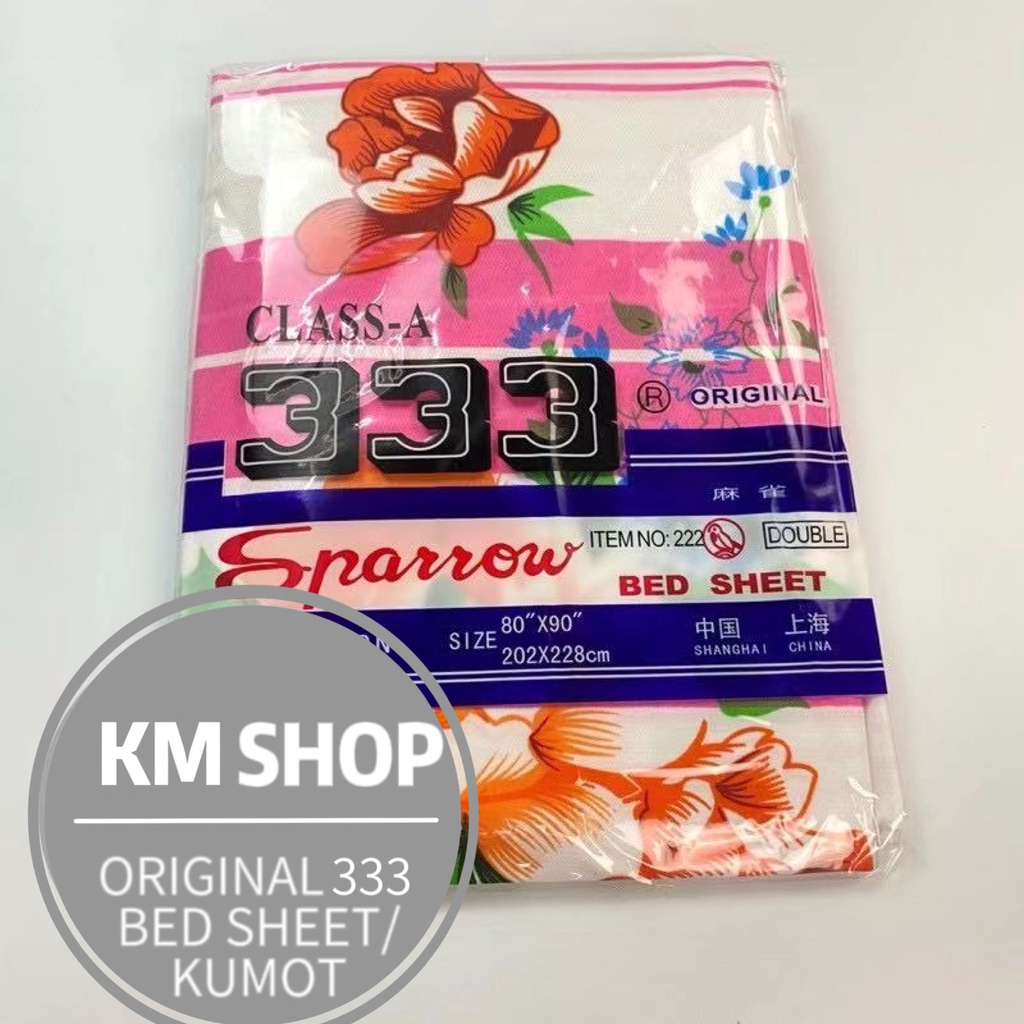 KM Classic-a Original 333 Kumot Bed Sheet Single/Double | Shopee ...