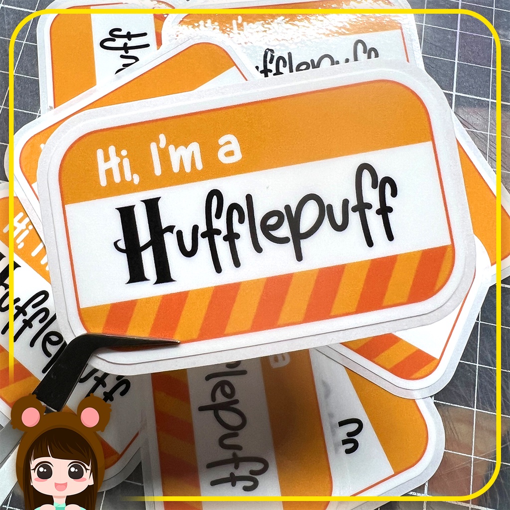 Harry Potter Hufflepuff House Name Waterproof Sticker, Easy Peel ...