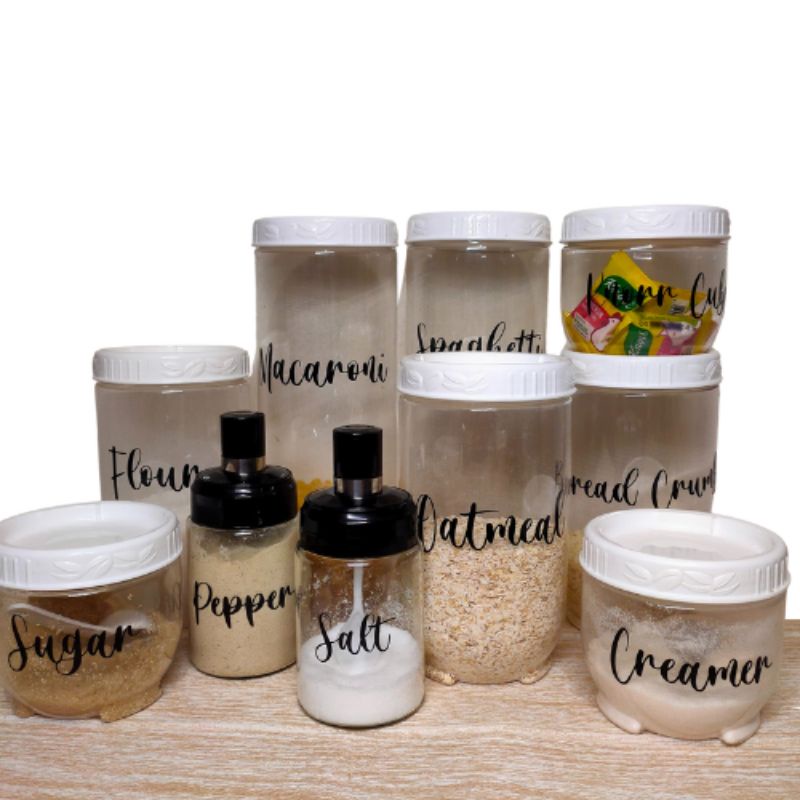 Stackable Container with Vinyl Sticker Label | Shopee Philippines